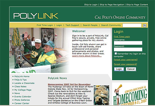 Cal Poly Alumni - How do I Log In to PolyLink?